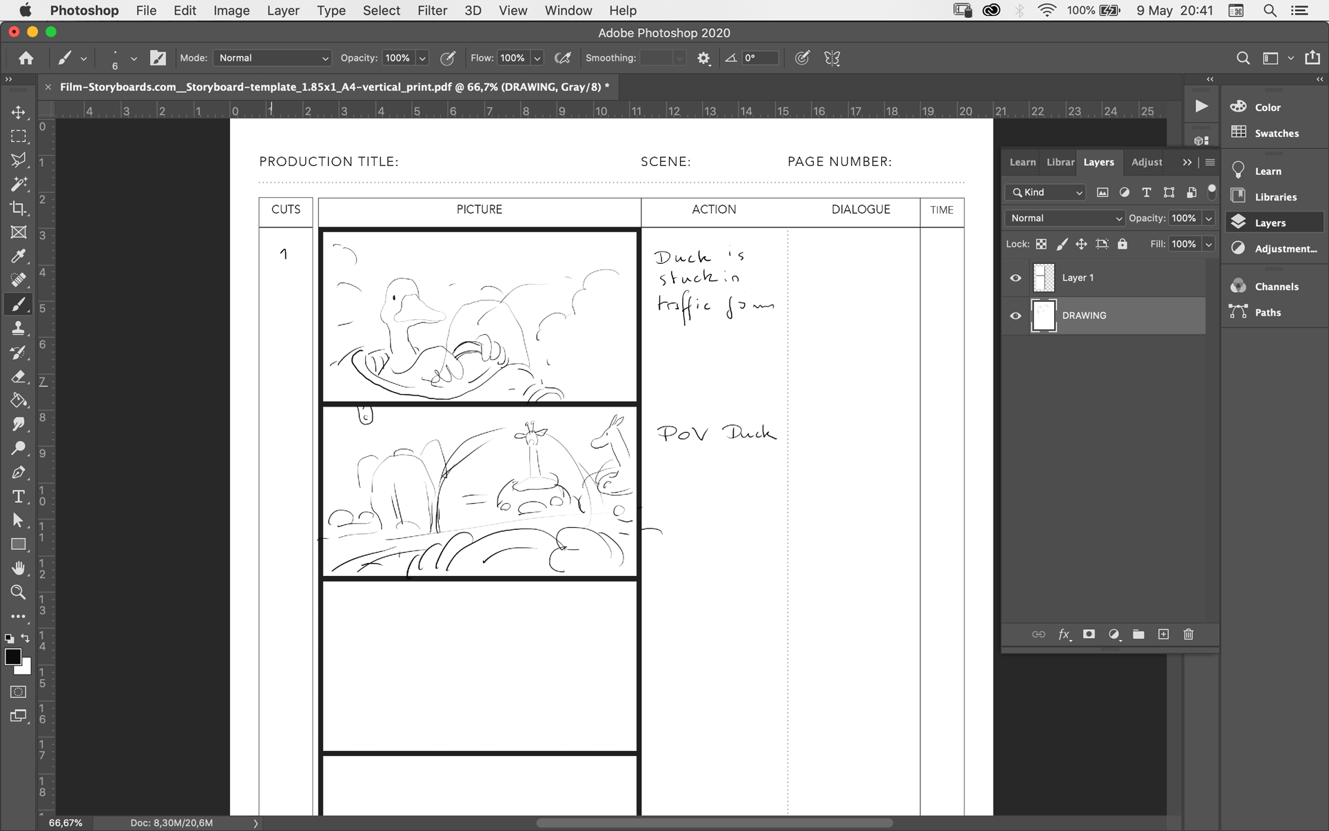 Free anime storyboard template | Yuunikorn